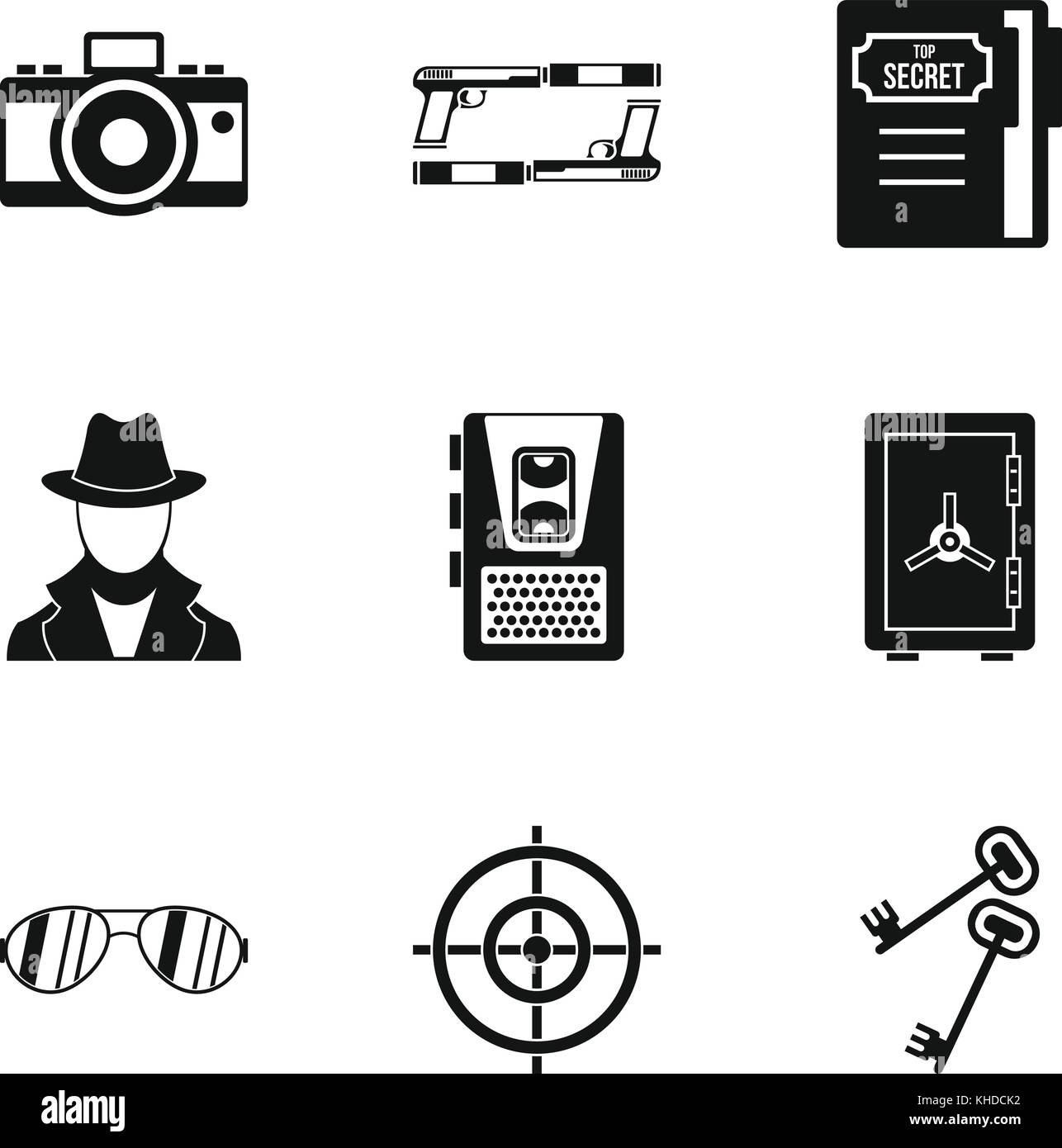 Scout icons set, simple style Stock Vector Image & Art - Alamy