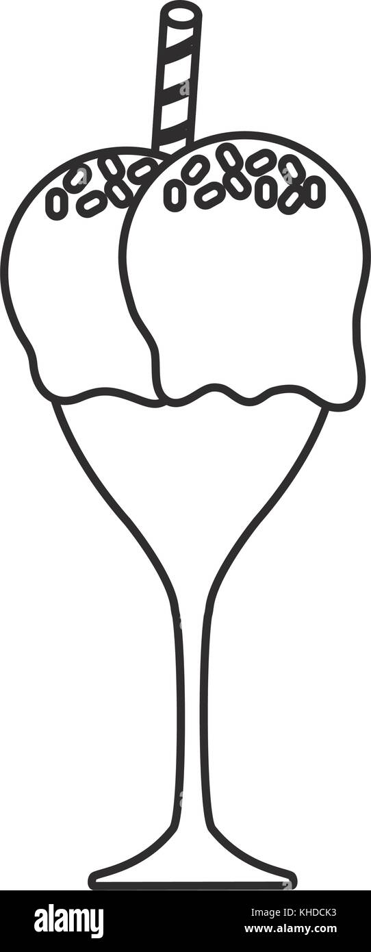 glass ice cream vector illustration Stock Vector Image & Art - Alamy