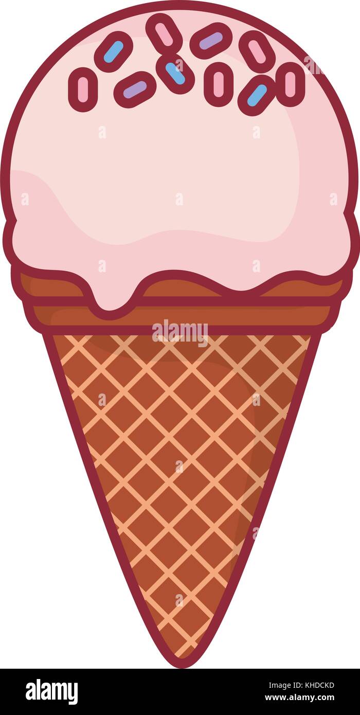 Ice Cream Cone Vector Illustration Stock Vector Image And Art Alamy