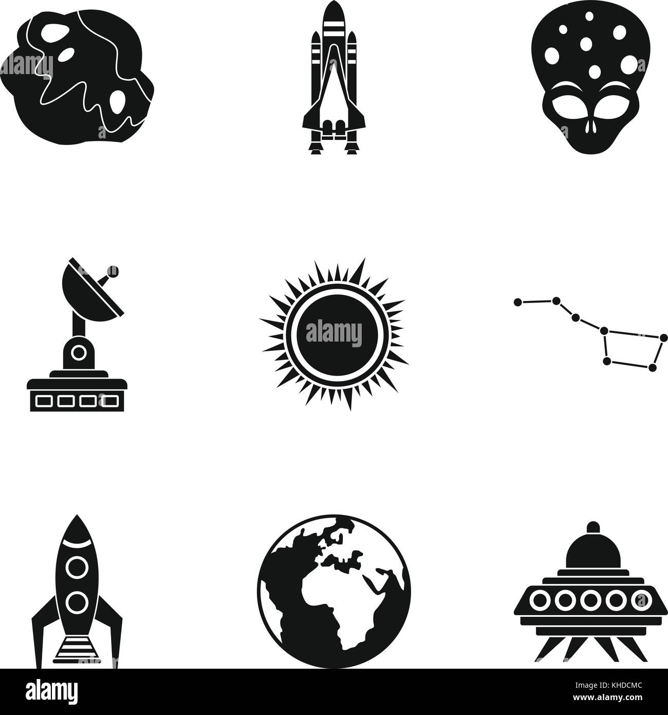 Universe icons set, simple style Stock Vector Image & Art - Alamy