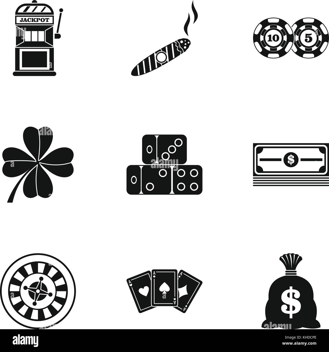 Win icons set, simple style Stock Vector Image & Art - Alamy