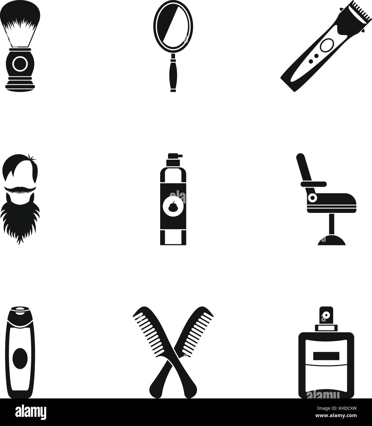 Salon icons set, simple style Stock Vector Image & Art - Alamy