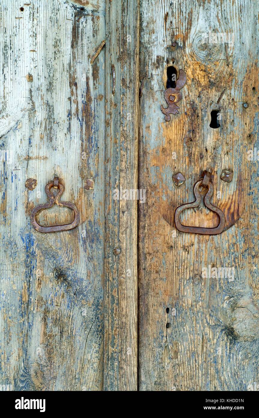 Detail of an ancient gate in Spain Stock Photo - Alamy