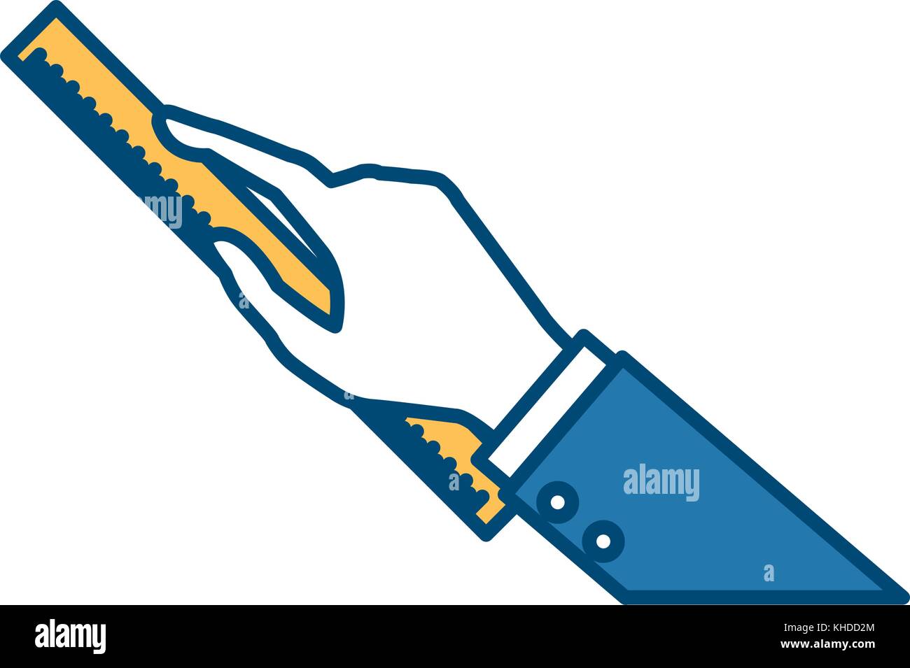 Hand with ruler Stock Vector Image & Art - Alamy