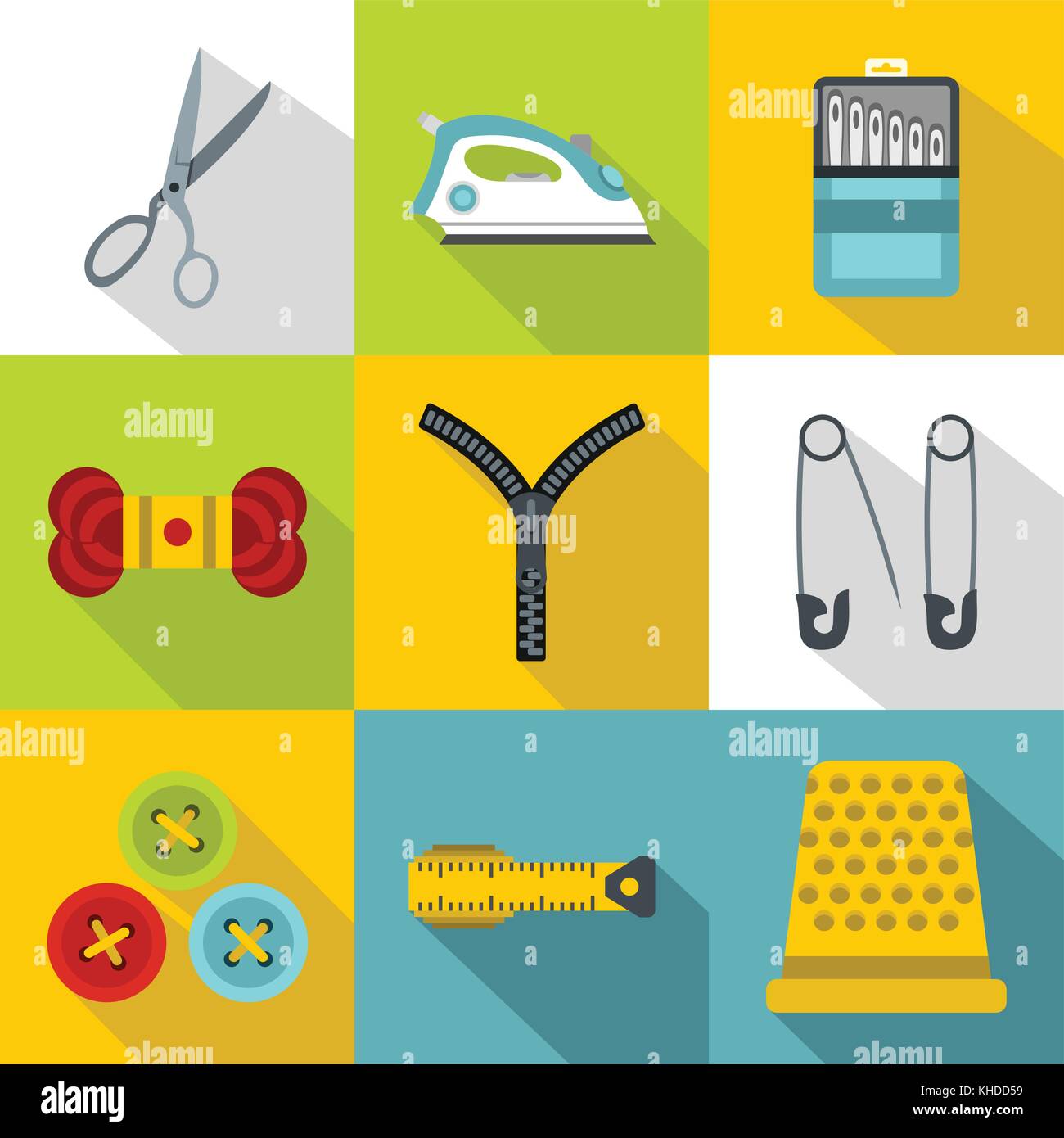 Stitching supplies Stock Vector Images - Alamy