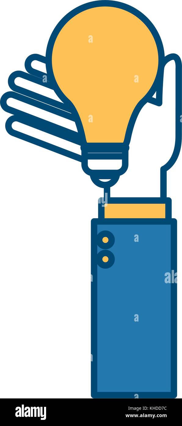 hand with bulb light Stock Vector Image & Art - Alamy