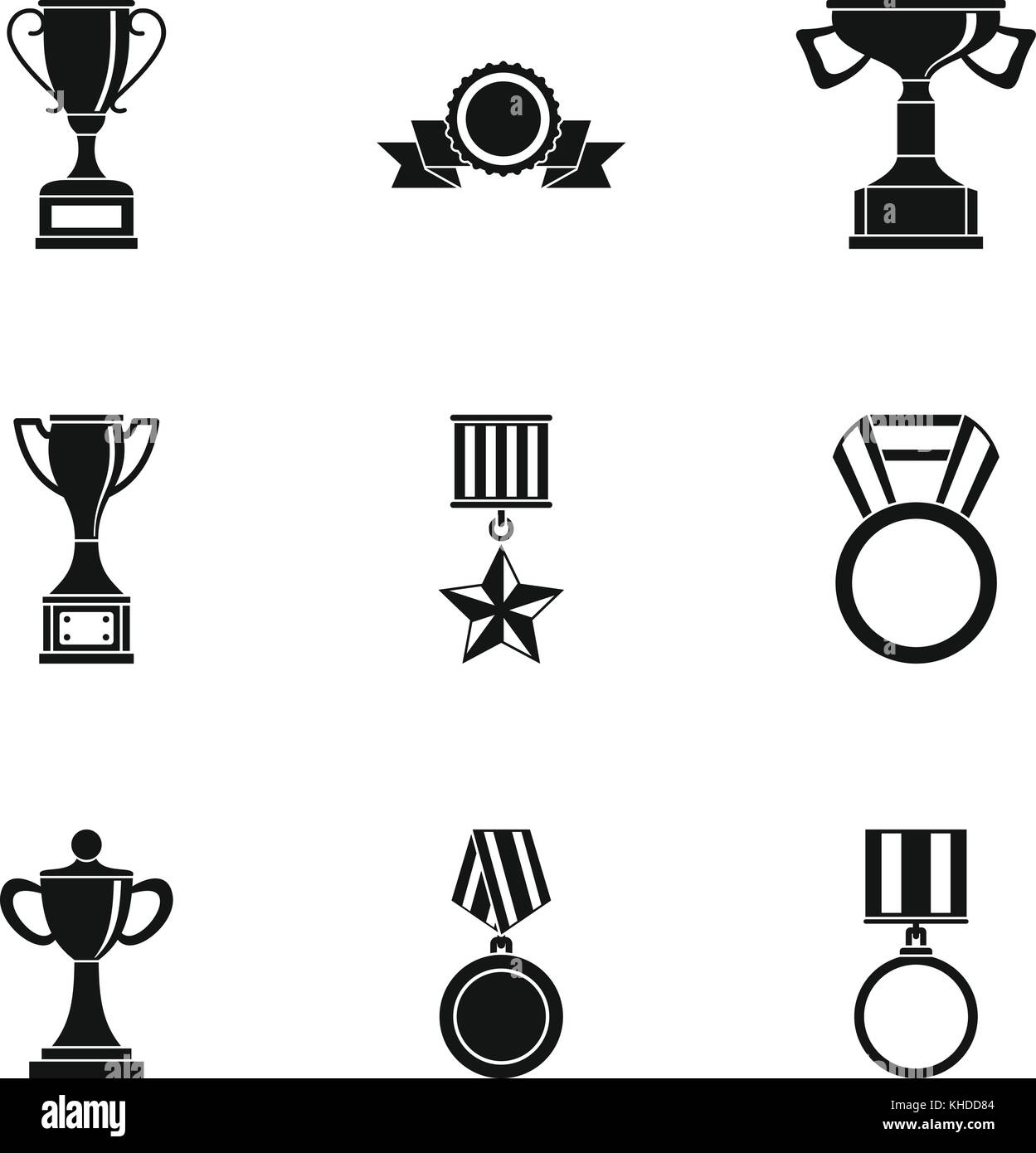 Win icons set, simple style Stock Vector Image & Art - Alamy