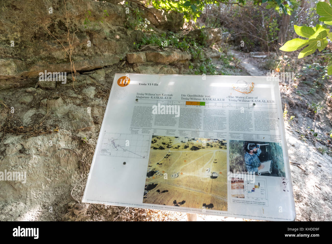 Ruins of ancient legendary city of Troy in Canakkale, Turkey Stock ...
