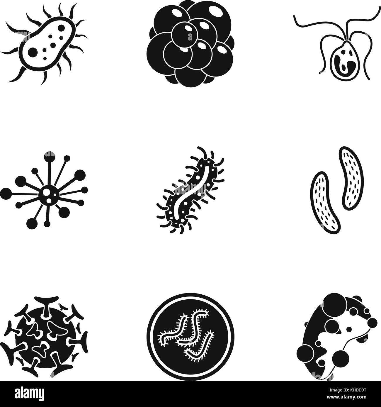 Cells icons set, simple style Stock Vector Image & Art - Alamy