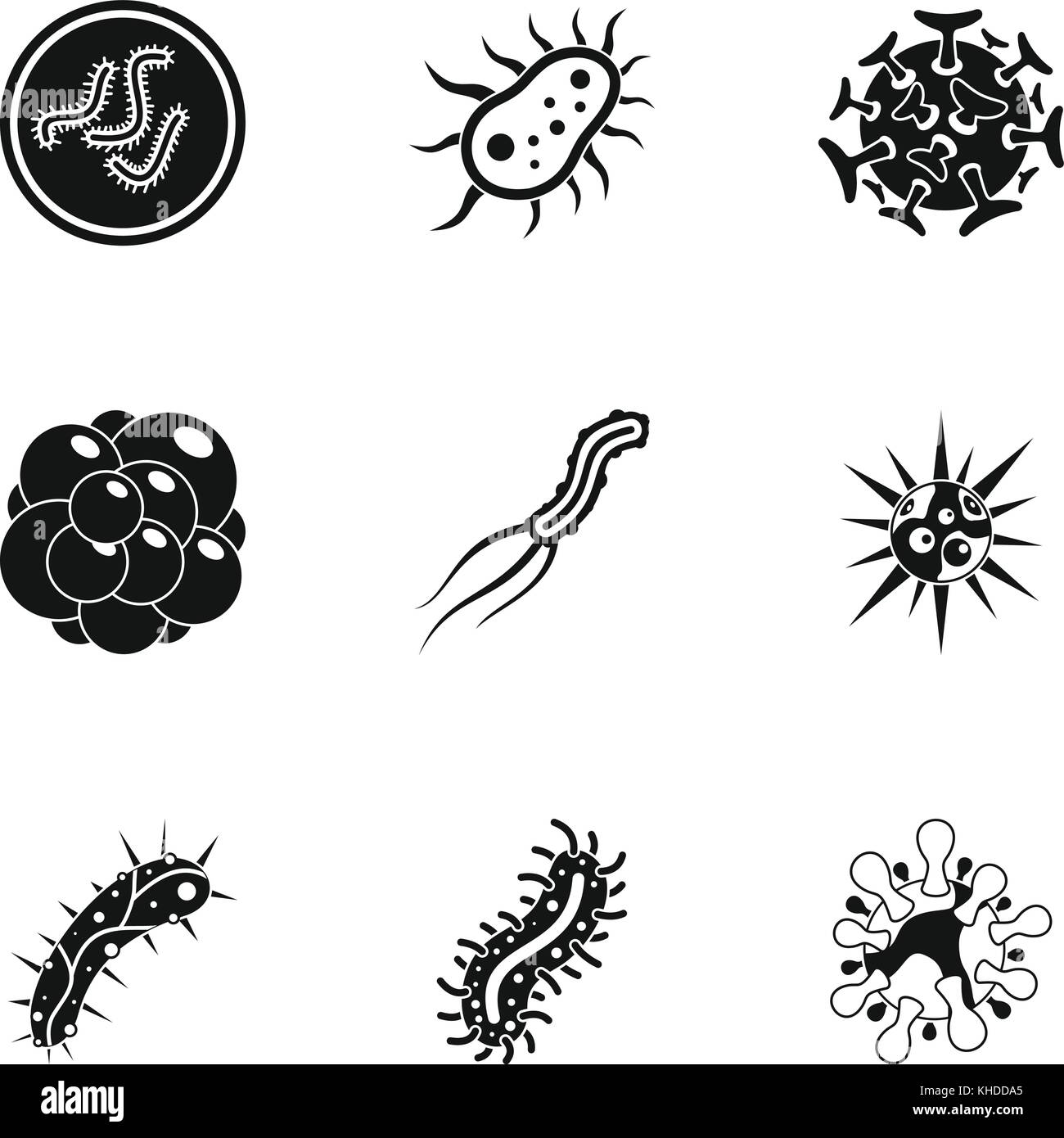 Viruses icons set, simple style Stock Vector Image & Art - Alamy