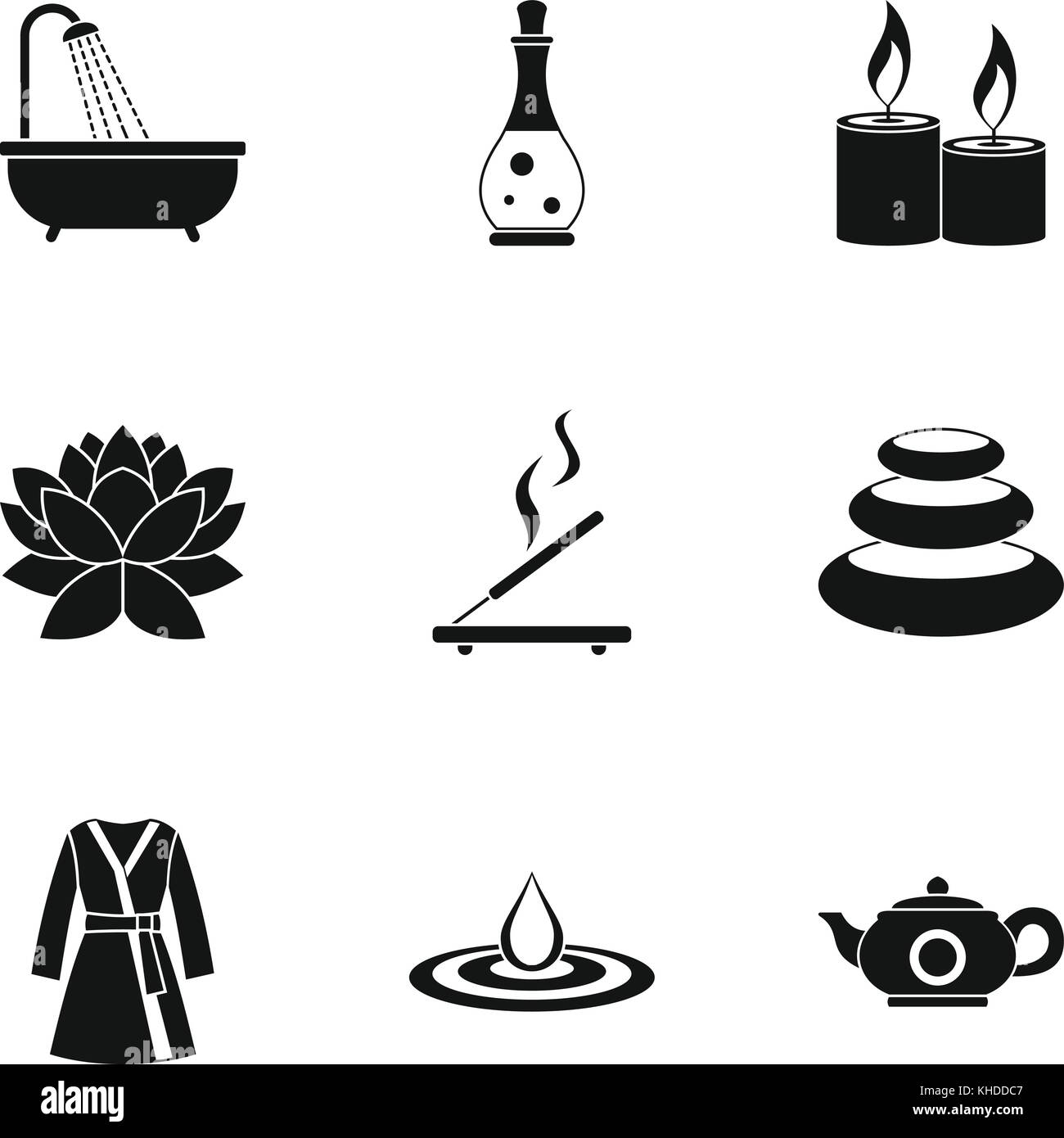 Skin care icons set, simple style Stock Vector Image & Art - Alamy
