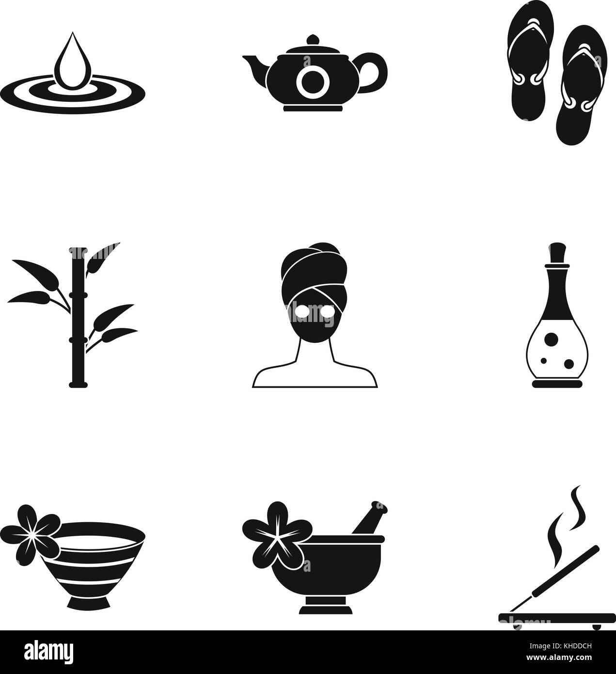 SPA icons set, simple style Stock Vector Image & Art - Alamy