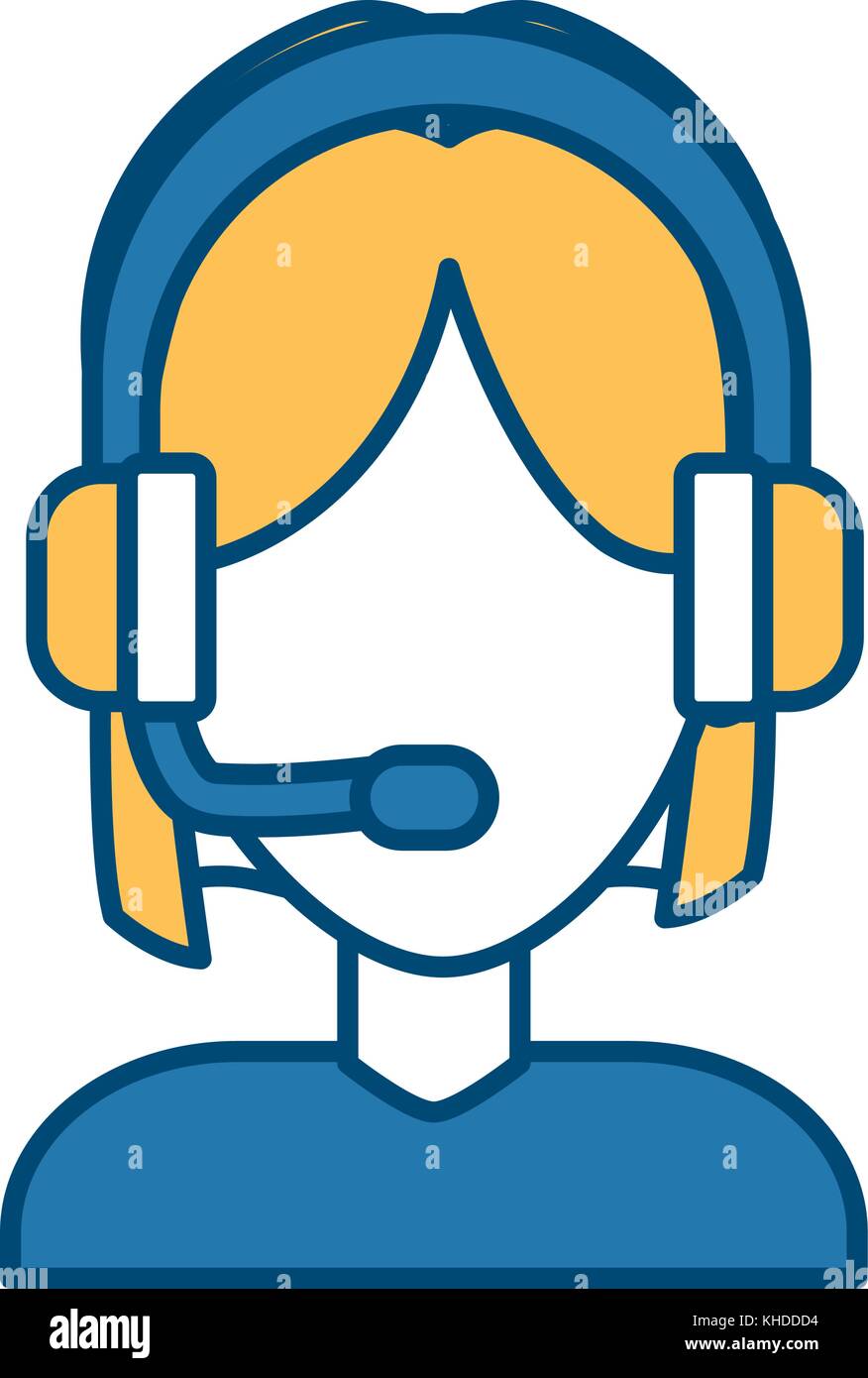 Call center woman avatar Stock Vector Image & Art - Alamy