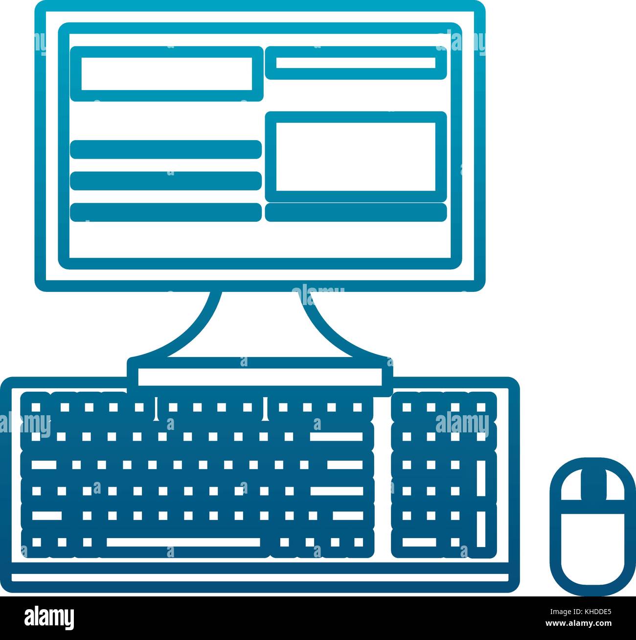 Computer monitor keyboard scale Stock Vector Images - Alamy