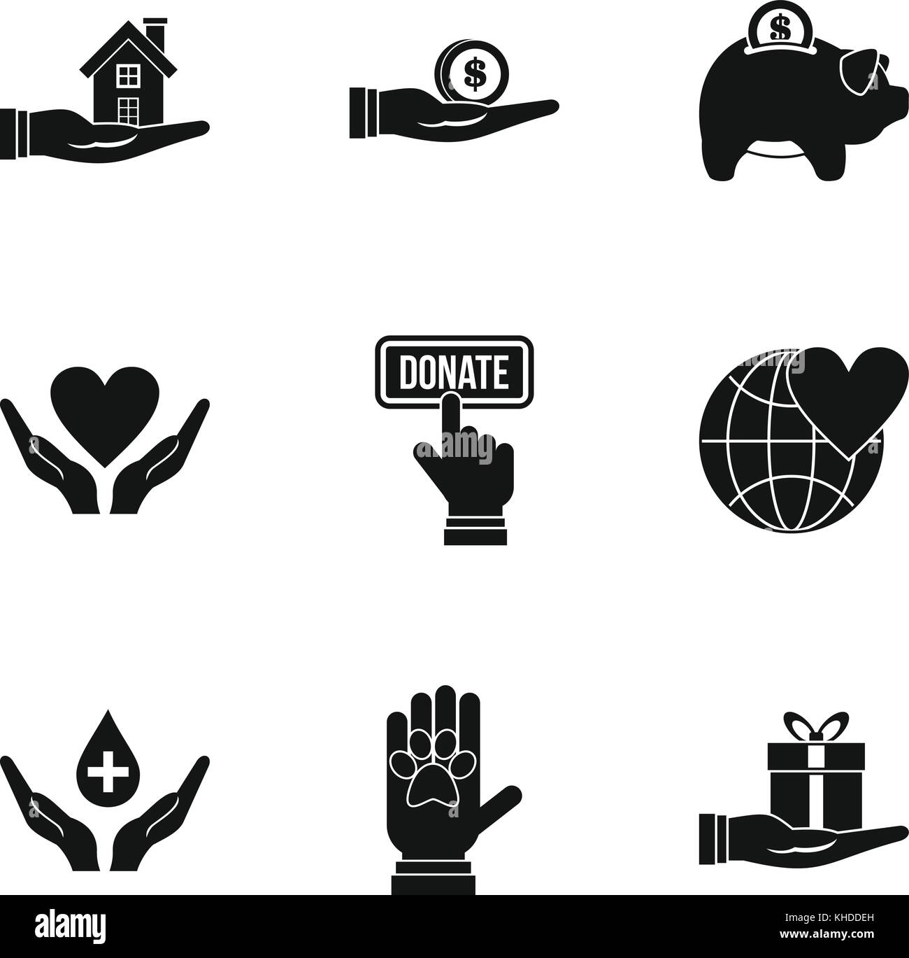 Sponsorship icons set, simple style Stock Vector Image & Art - Alamy