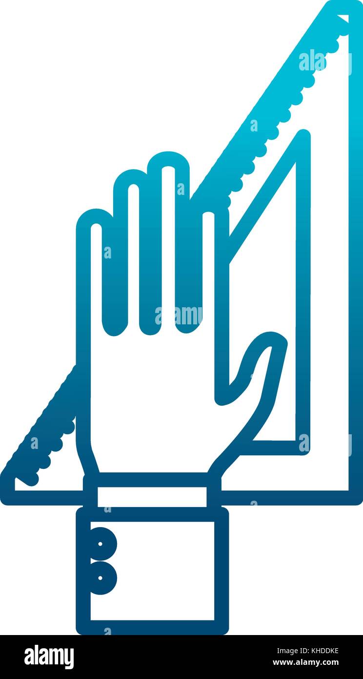 Hand holding tape measure Stock Vector Images - Alamy