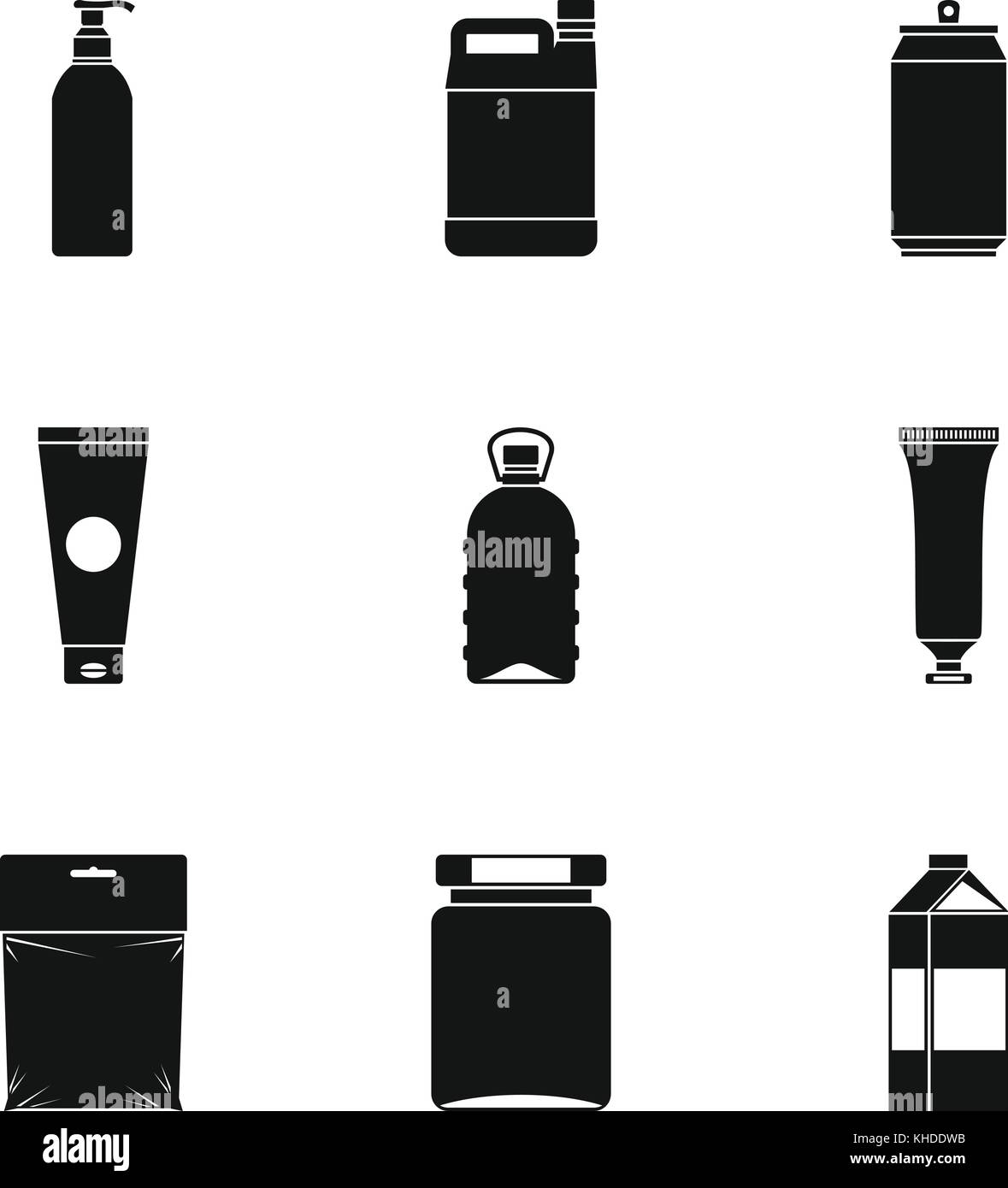 Pack icons set, simple style Stock Vector Image & Art - Alamy