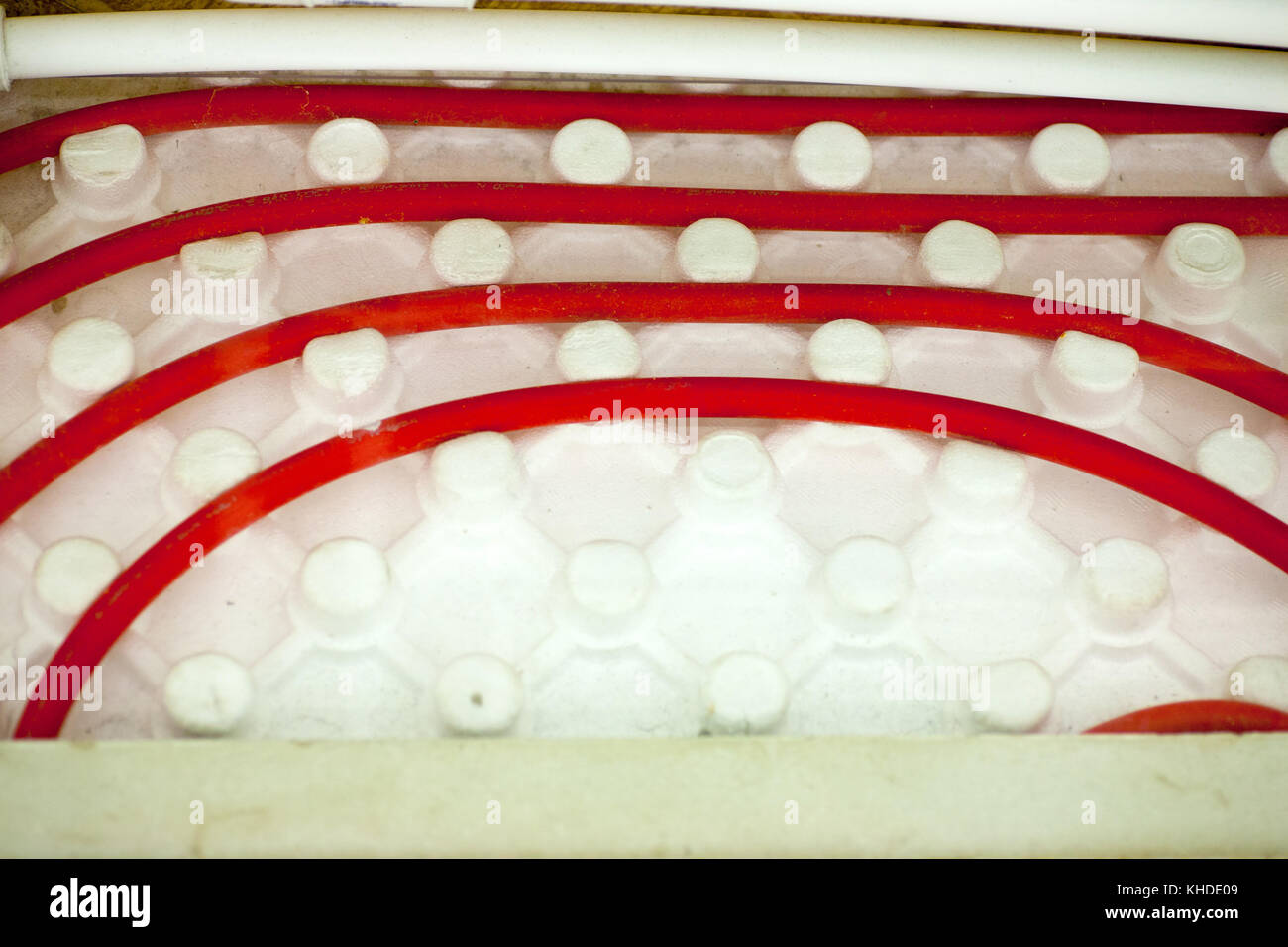 Floor heating pipe. Installation of engineering systems in a building ...