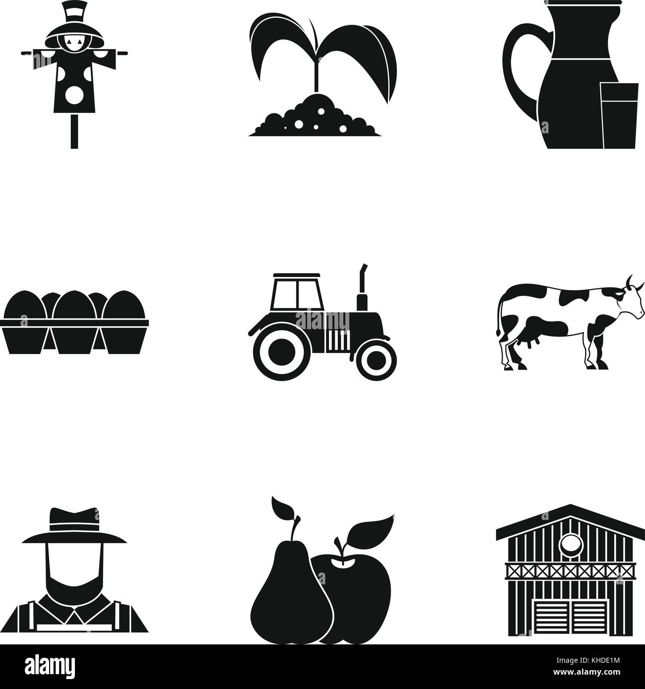 Ranch icons set, simple style Stock Vector Image & Art - Alamy