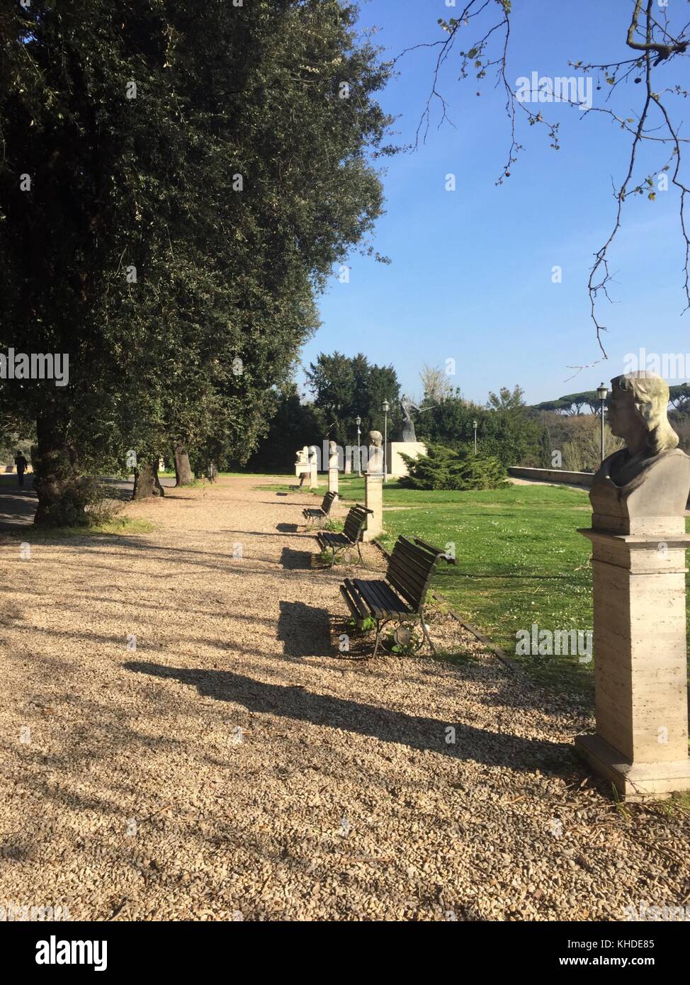 Gravel paths in the Pincian Hill - Rome, Italy Stock Photo - Alamy