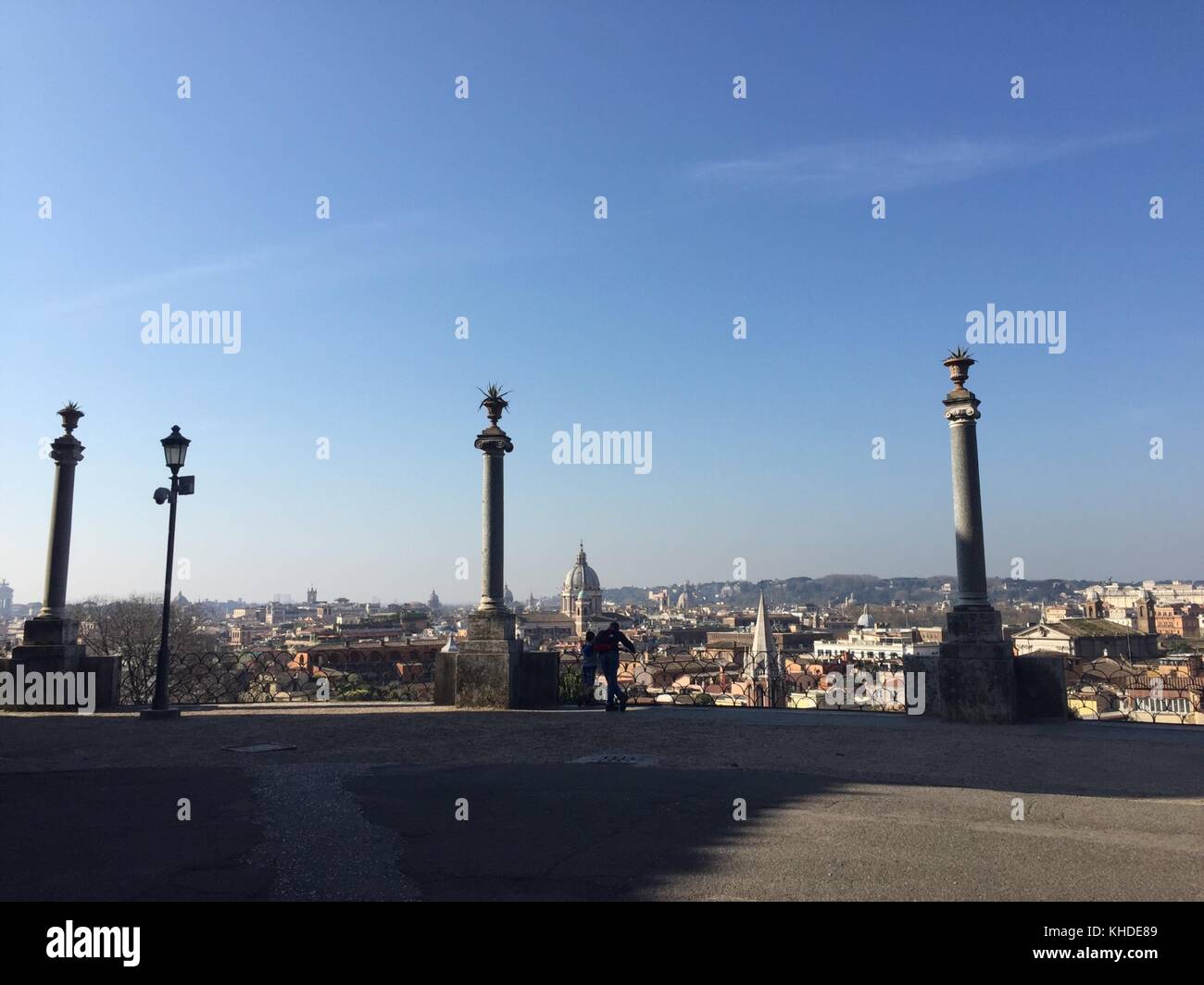 View of Rome from Pincian Hill on a morning Stock Photo - Alamy