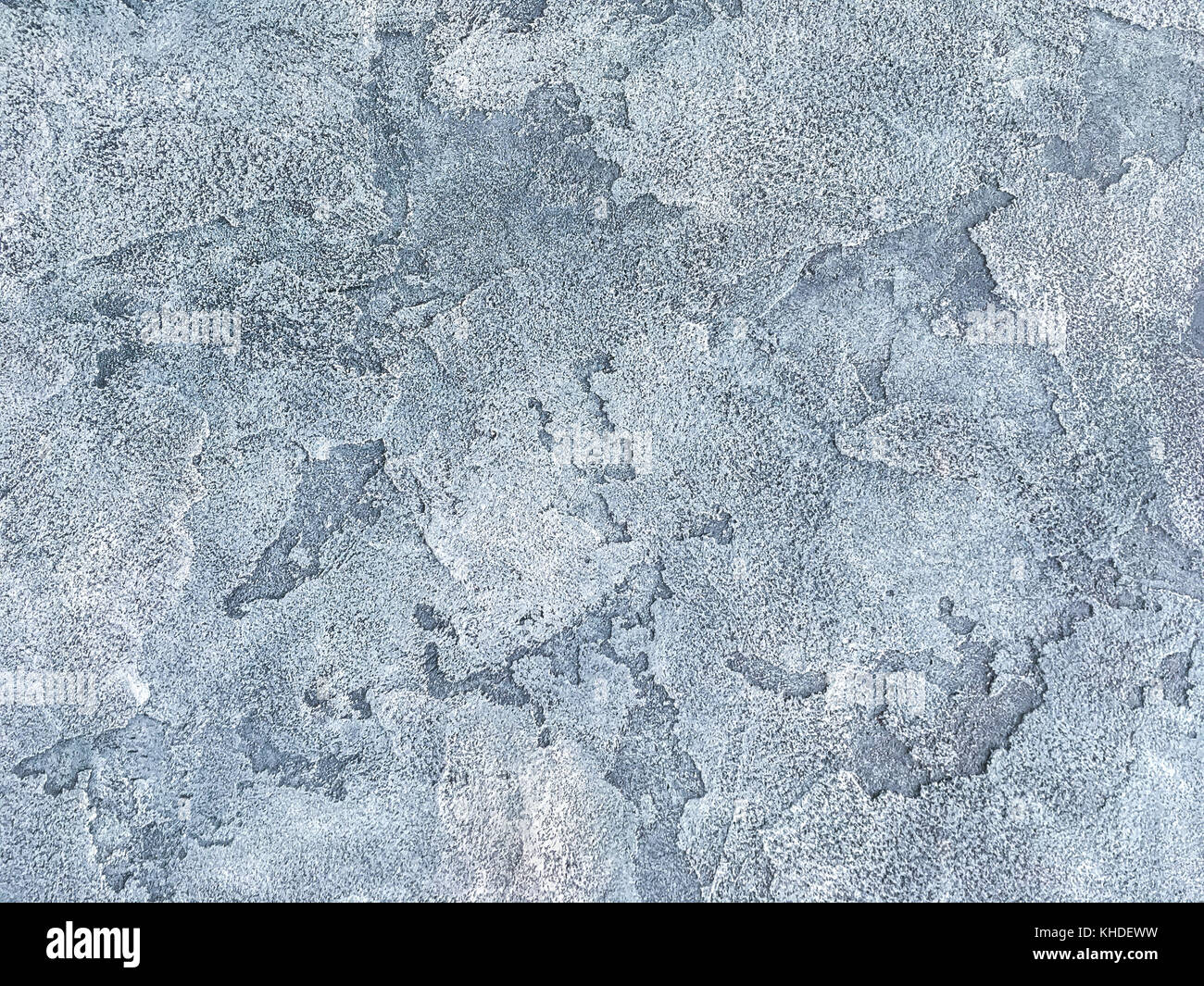 Old blue wall covered with shabby uneven plaster. Texture of vintage ...