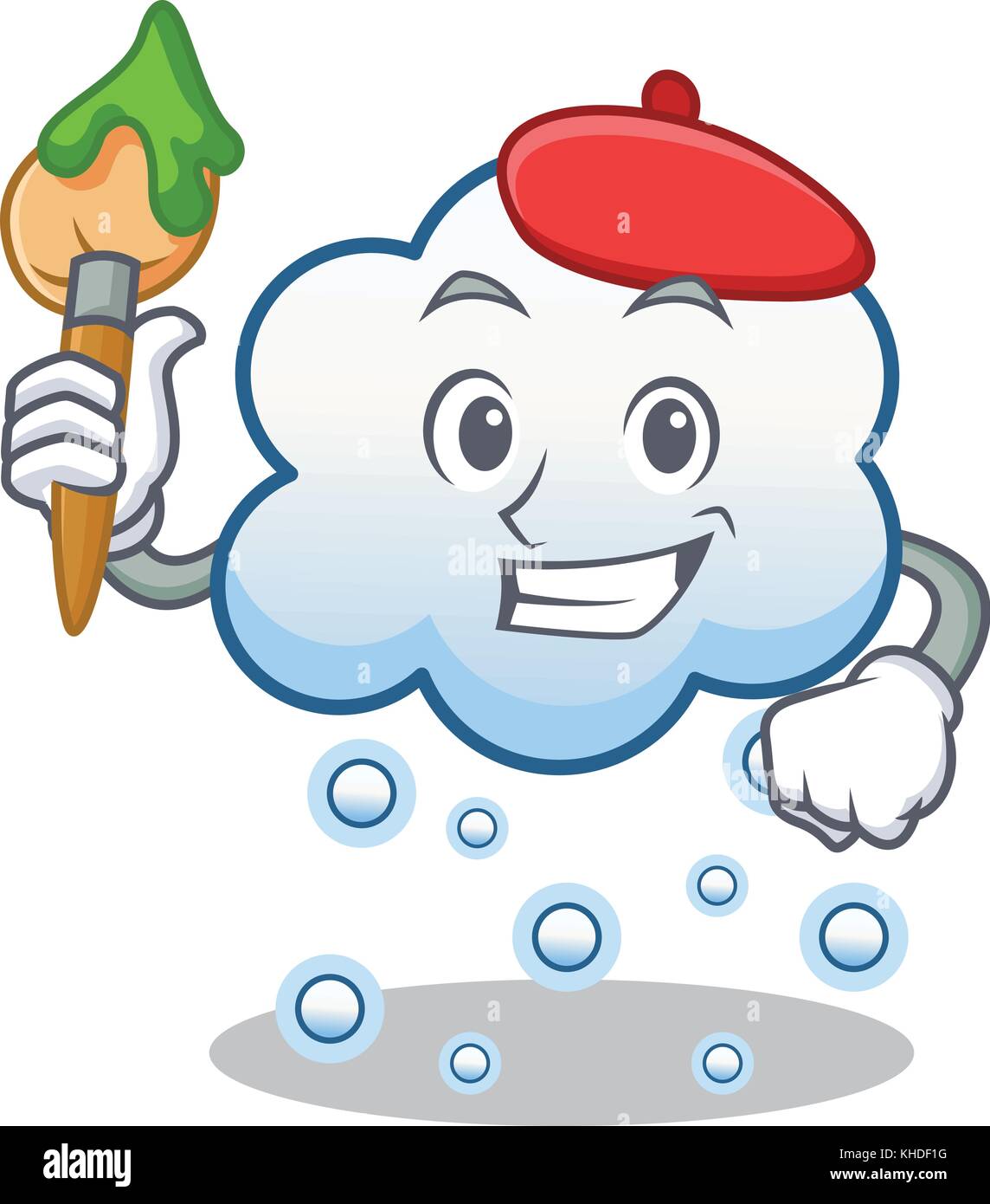 Artist snow cloud character cartoon Stock Vector Image & Art - Alamy