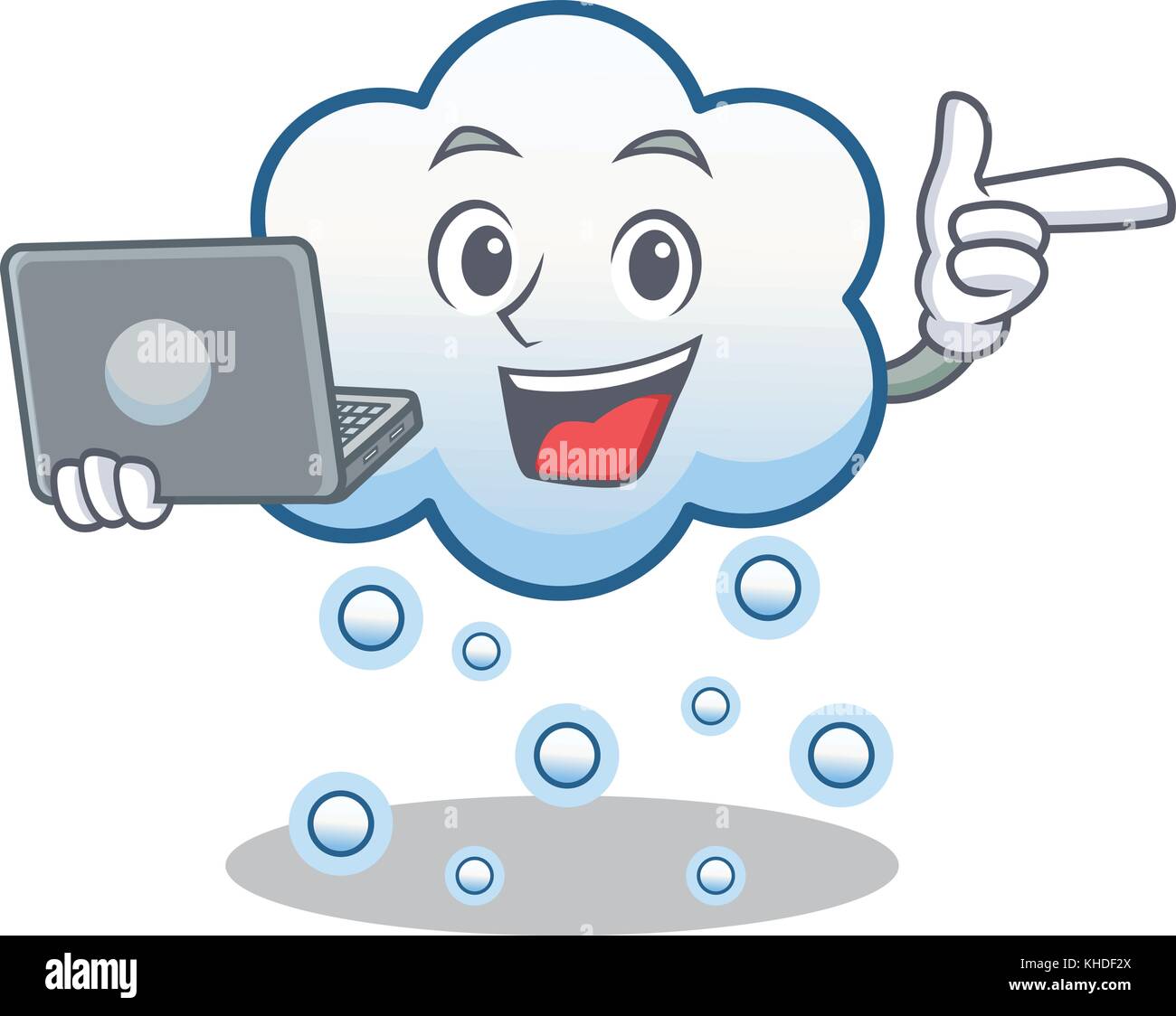 With laptop snow cloud character cartoon Stock Vector Image & Art - Alamy