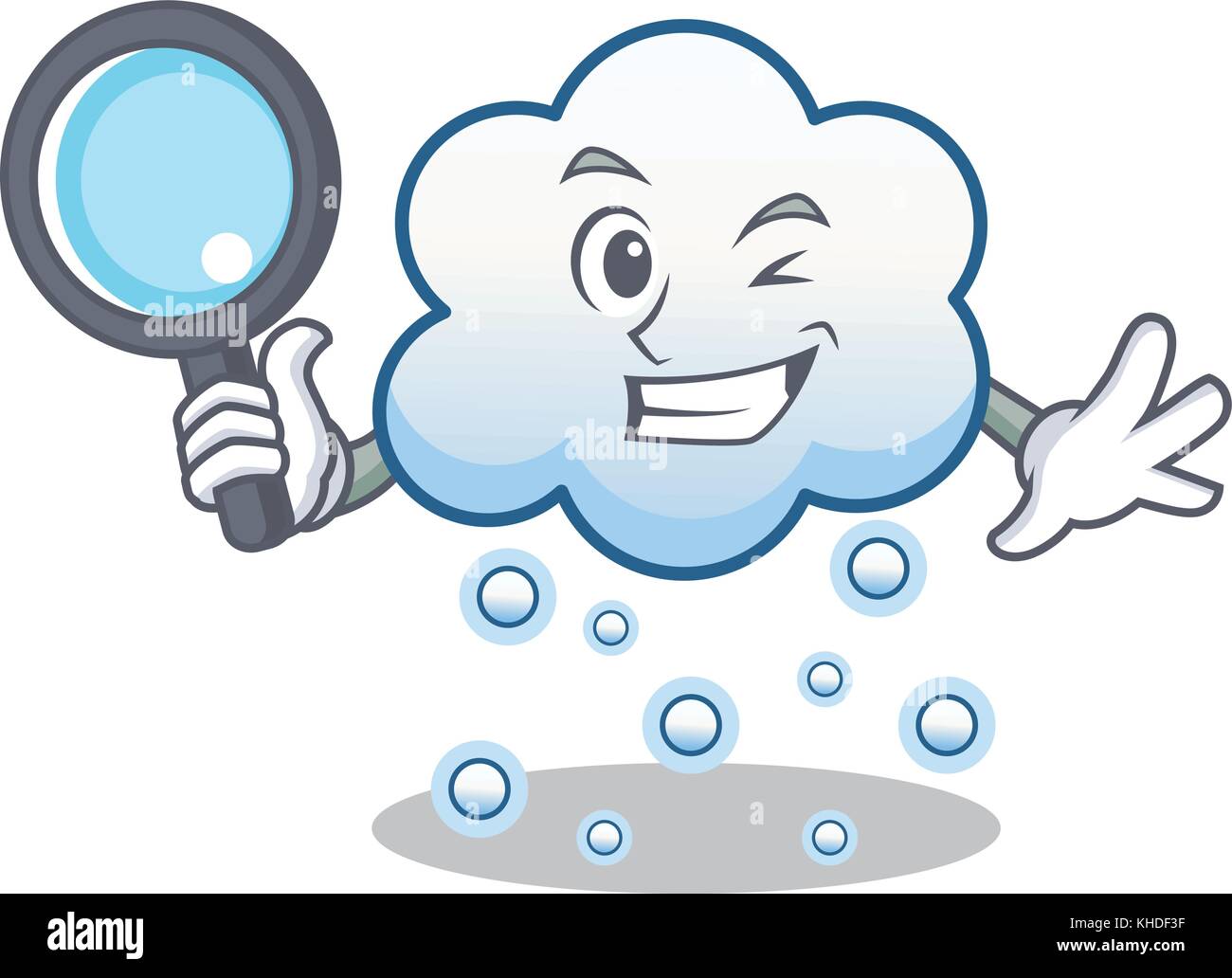 Detective snow cloud character cartoon Stock Vector Image & Art - Alamy
