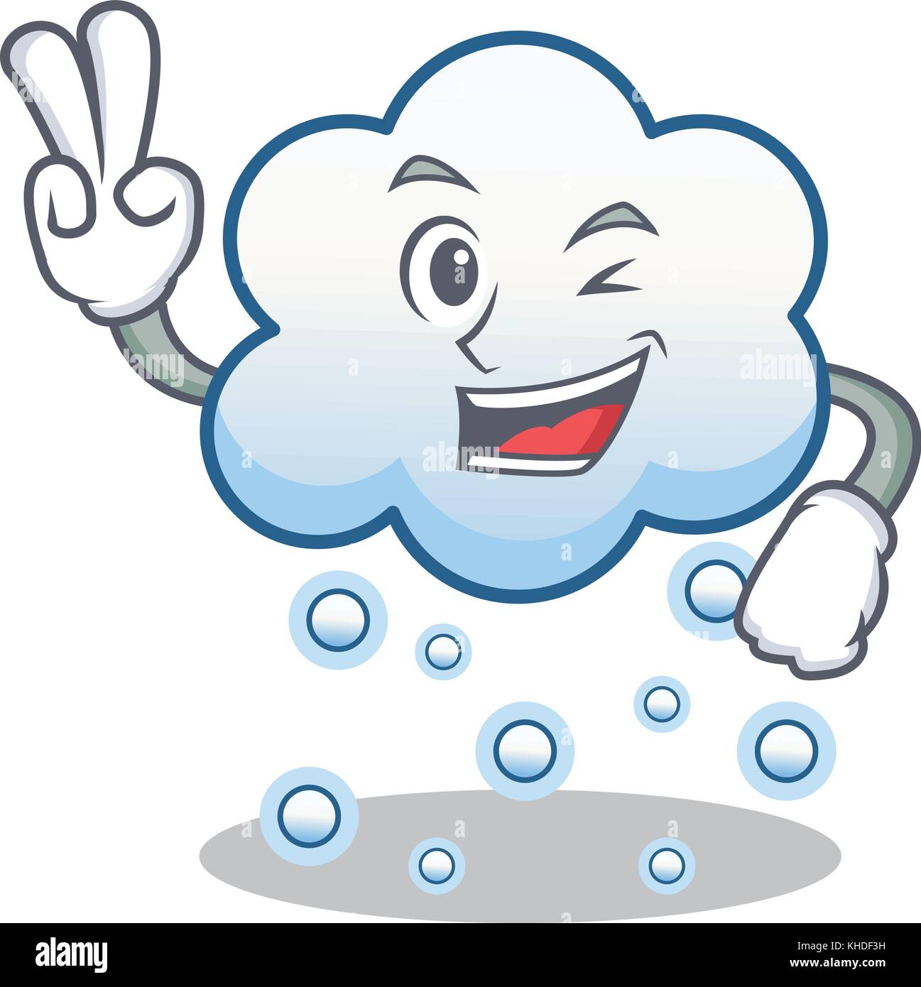 Two finger snow cloud character cartoon Stock Vector Image & Art - Alamy
