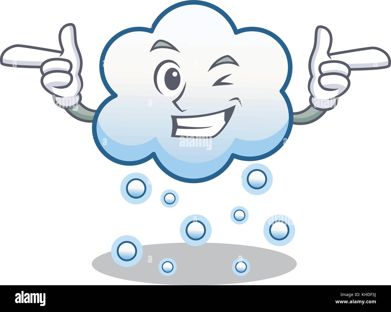 Wink snow cloud character cartoon Stock Vector Image & Art - Alamy