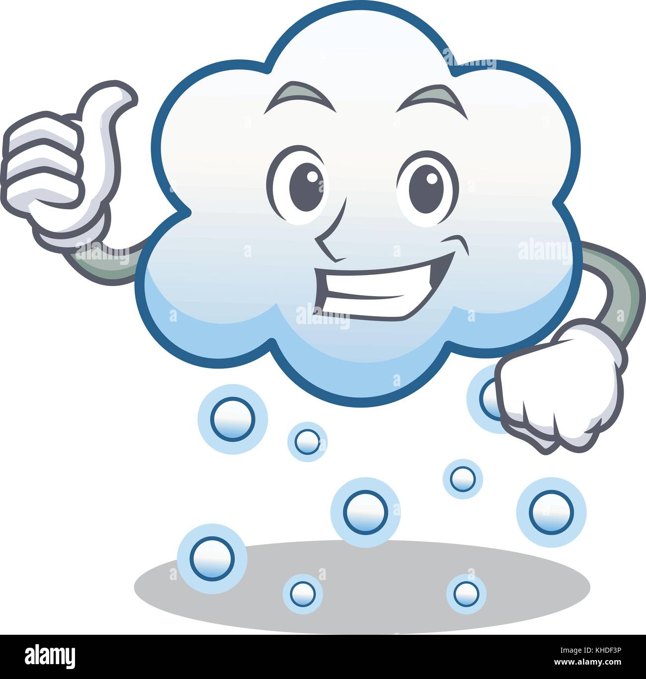 Thumbs up snow cloud character cartoon Stock Vector Image & Art - Alamy