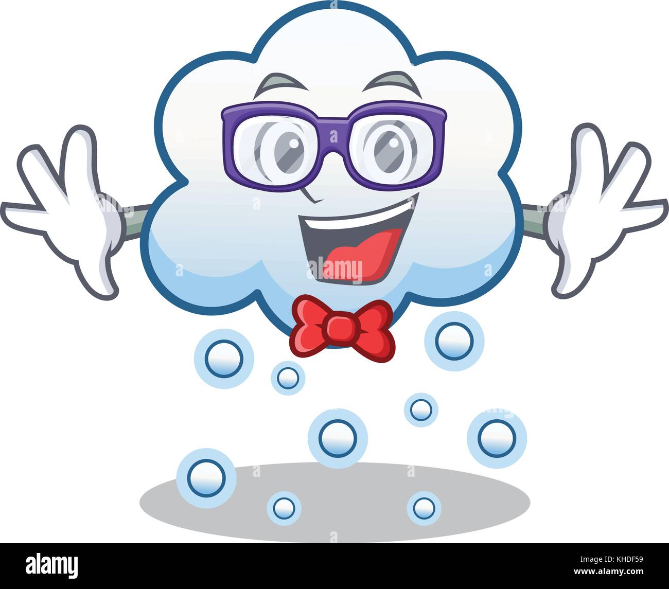 Geek snow cloud character cartoon Stock Vector Image & Art - Alamy