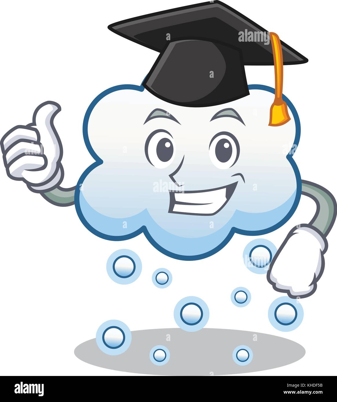 Graduation snow cloud character cartoon Stock Vector Image & Art - Alamy