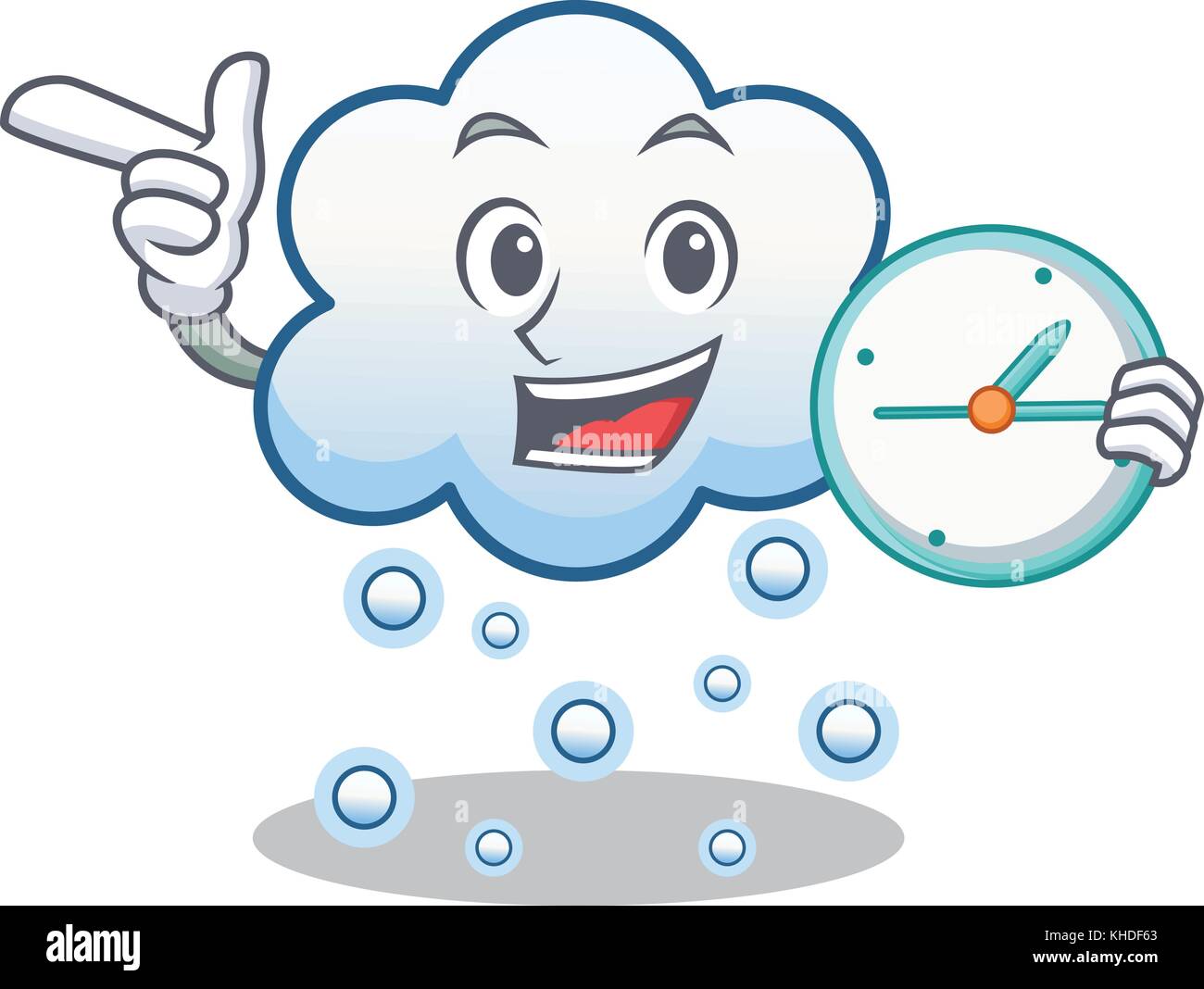 With clock snow cloud character cartoon Stock Vector Image & Art - Alamy