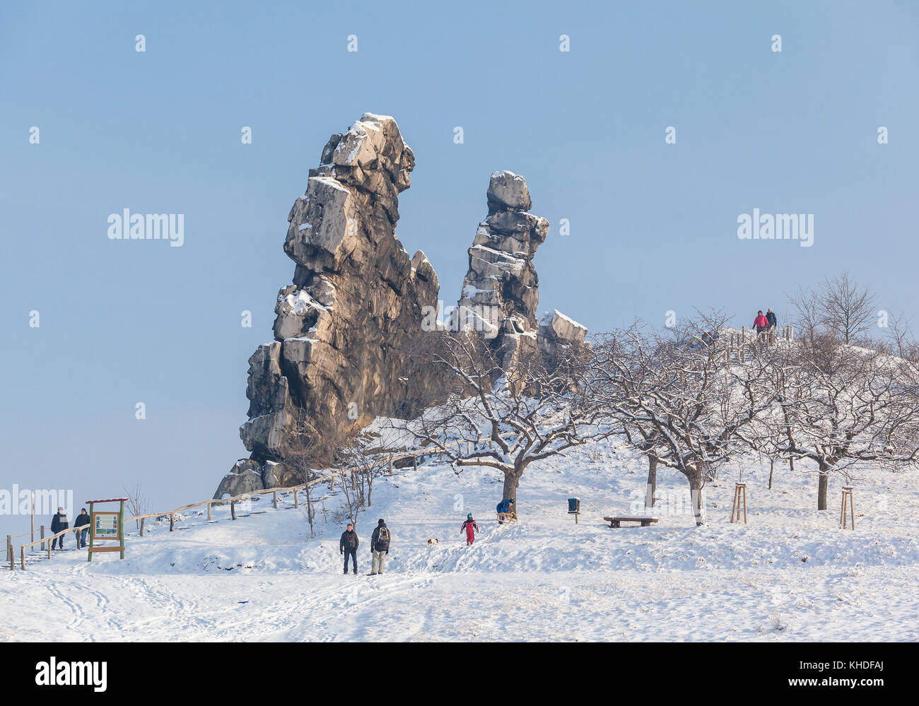 Teufelsmauer Harz im Winter Stock Photo - Alamy