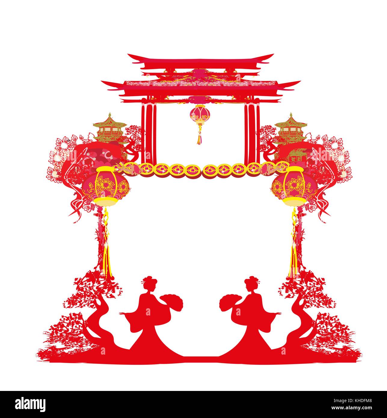 Chinese New Year celebration frame Stock Vector Image & Art - Alamy