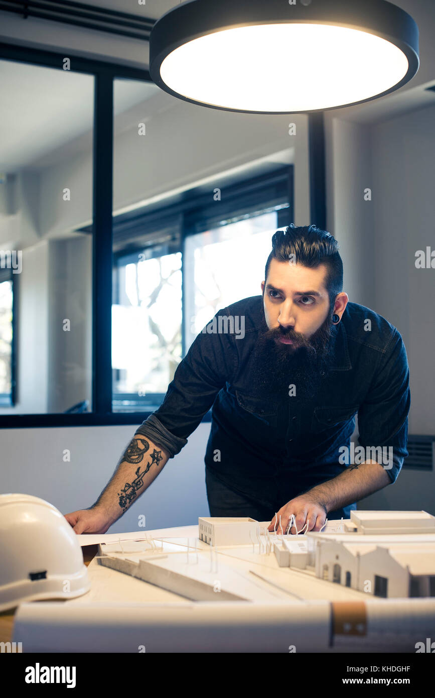 Architect working in office Stock Photo - Alamy