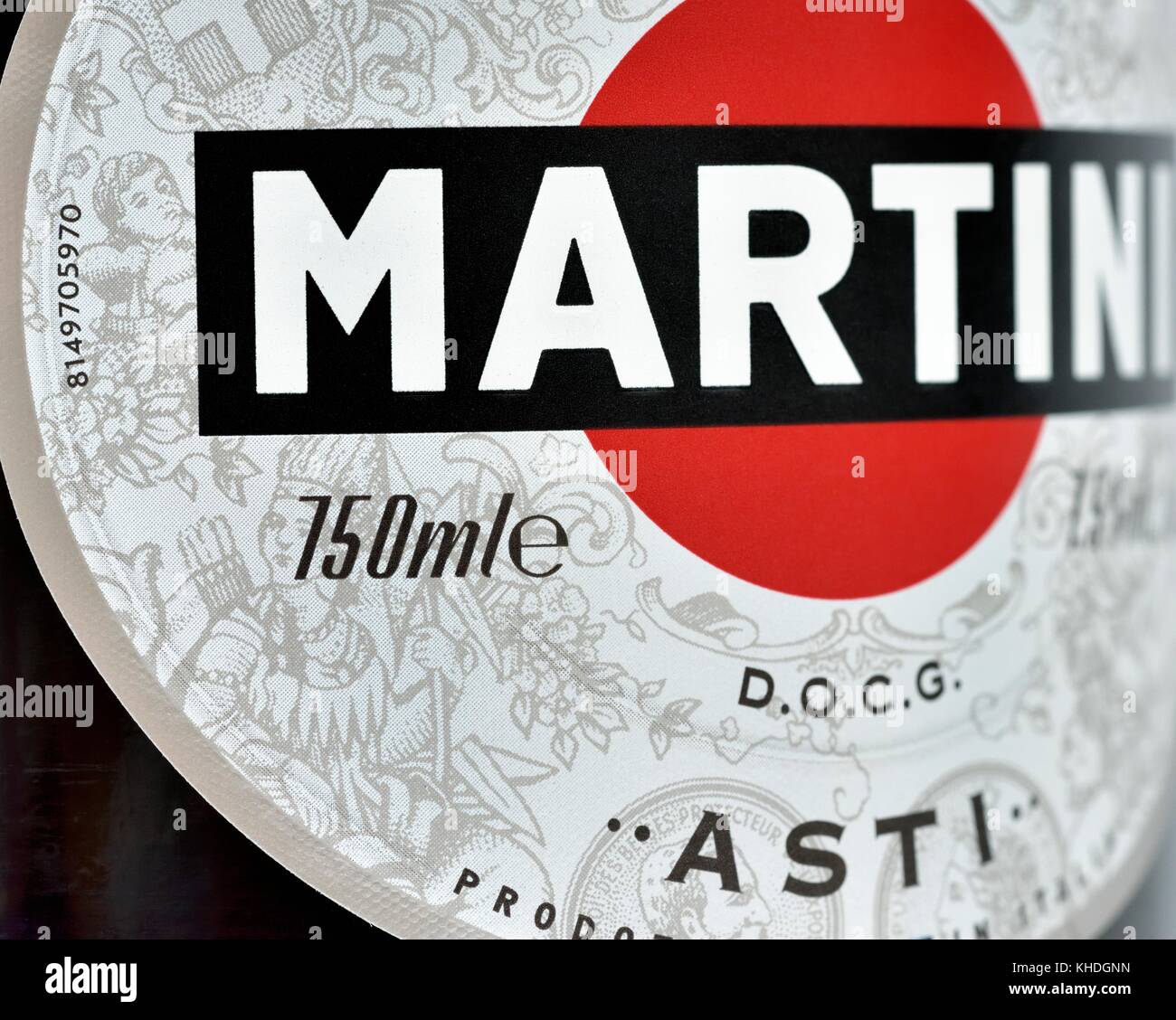Martini asti label close up closeup hi-res stock photography and images ...