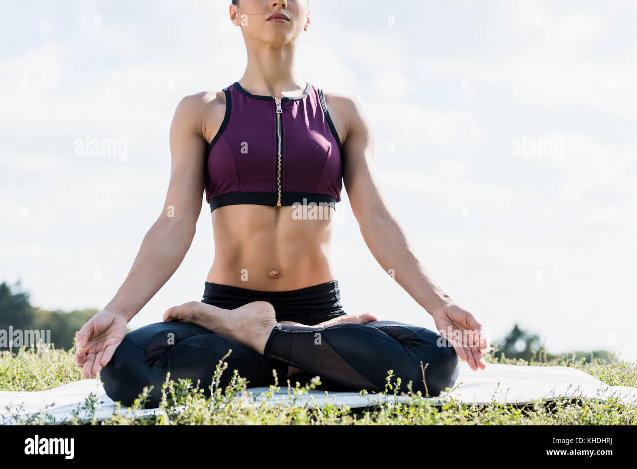 woman in Lotus Pose Stock Photo - Alamy