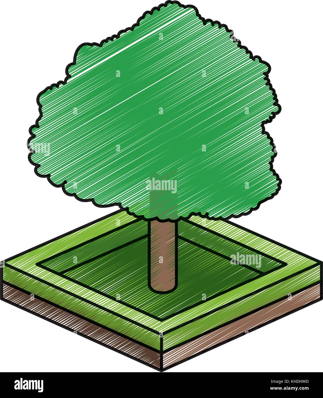 Tree of plant nature and botany theme Isolated design Vector ...