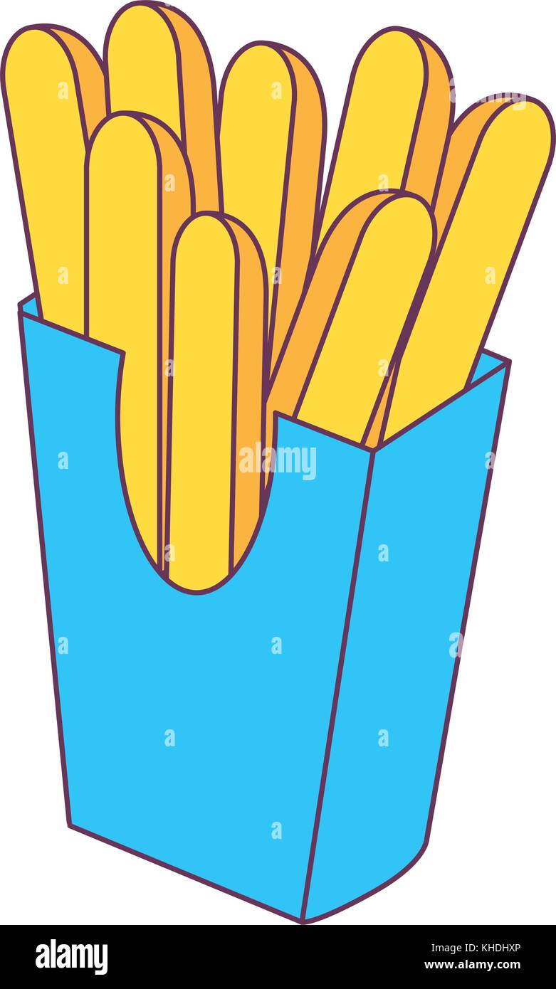 Isolated french fries design Stock Vector Image & Art - Alamy