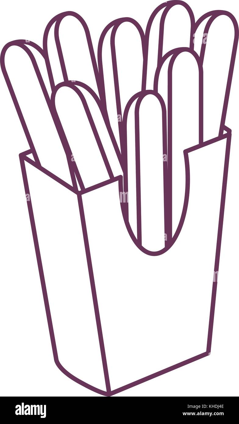 Isolated french fries design Stock Vector Image & Art - Alamy