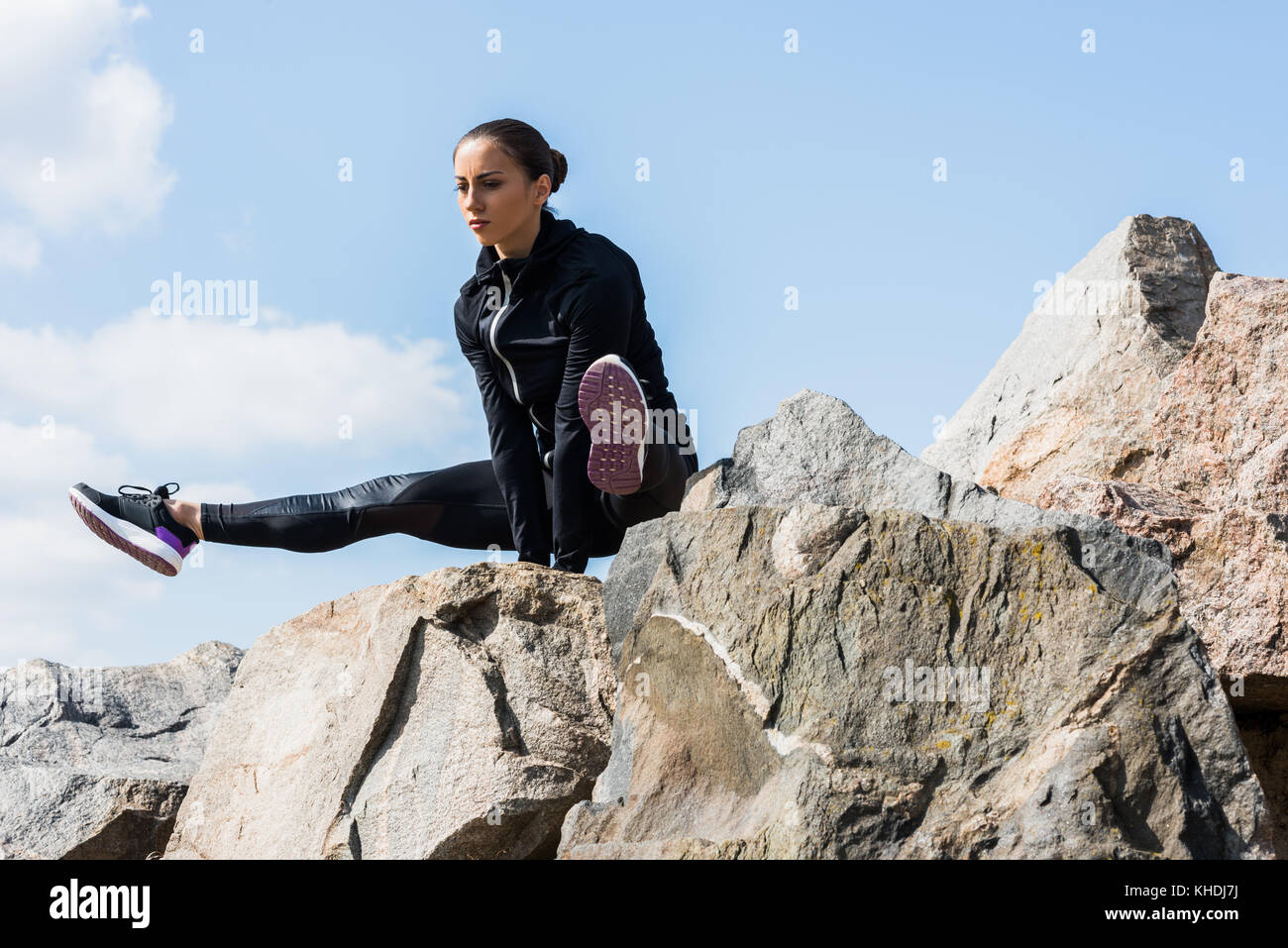 woman standing on hands Stock Photo - Alamy