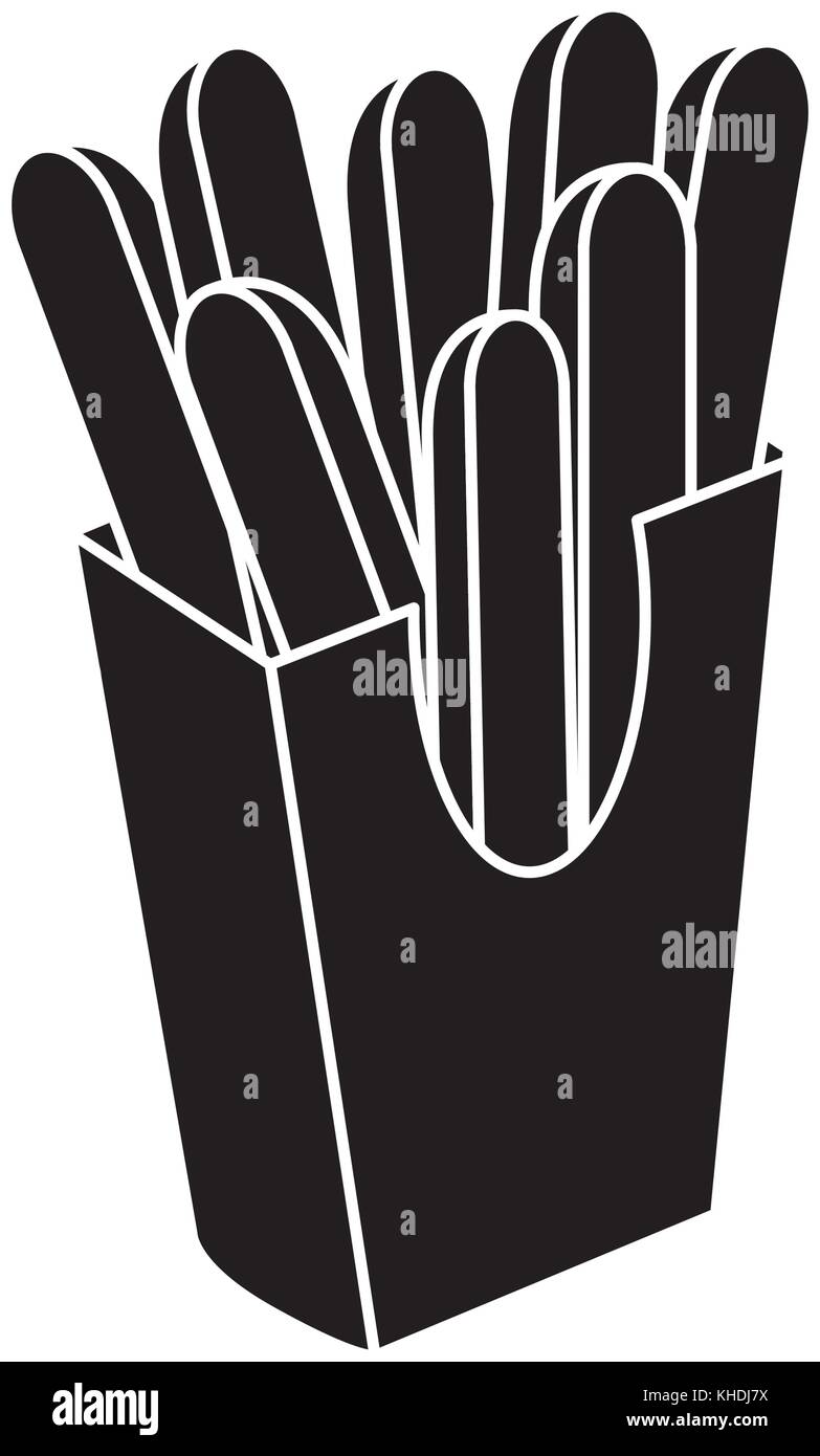 Isolated french fries design Stock Vector Image & Art - Alamy