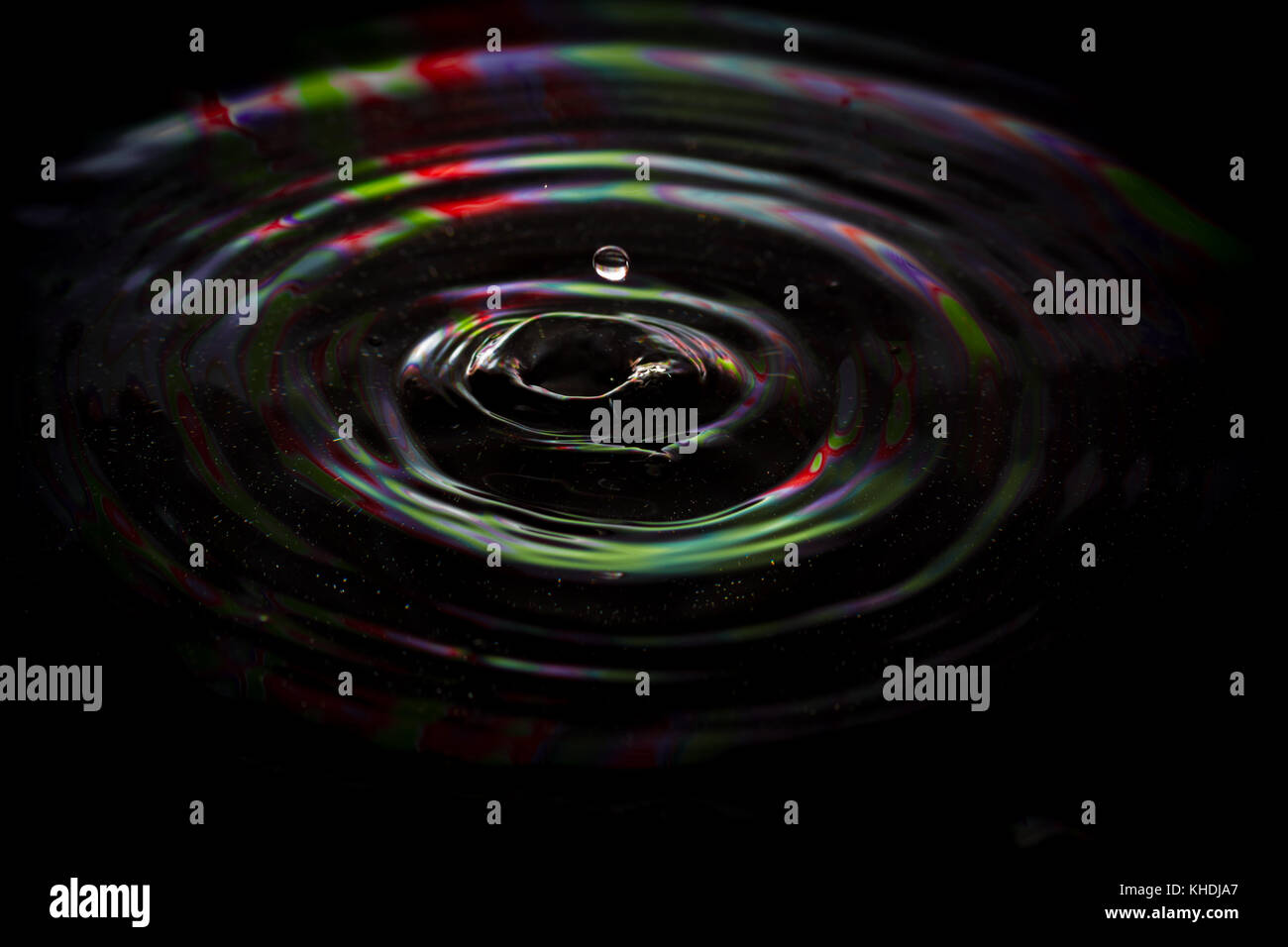 water drop making ripples Stock Photo - Alamy