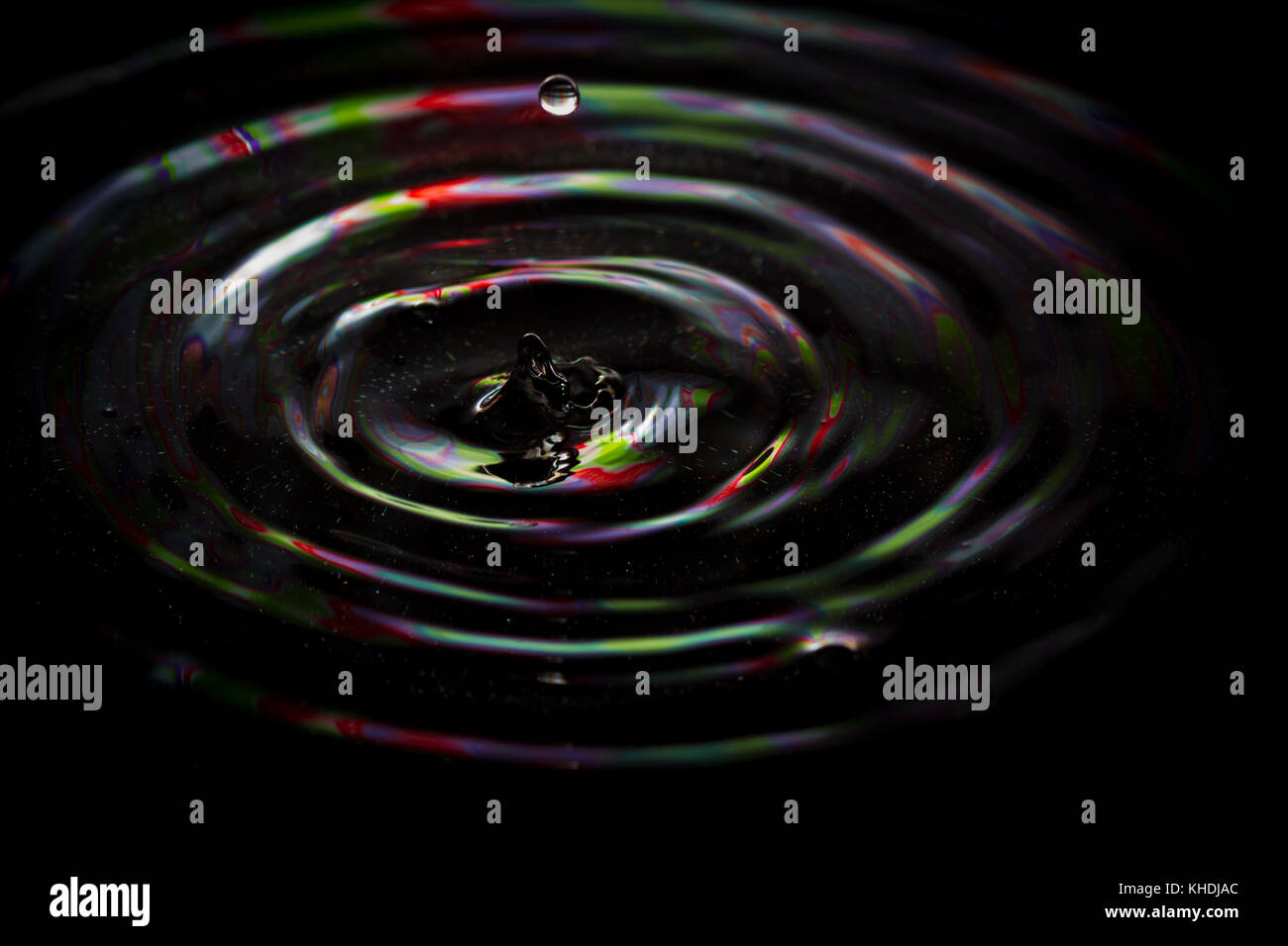 water drop making ripples Stock Photo - Alamy