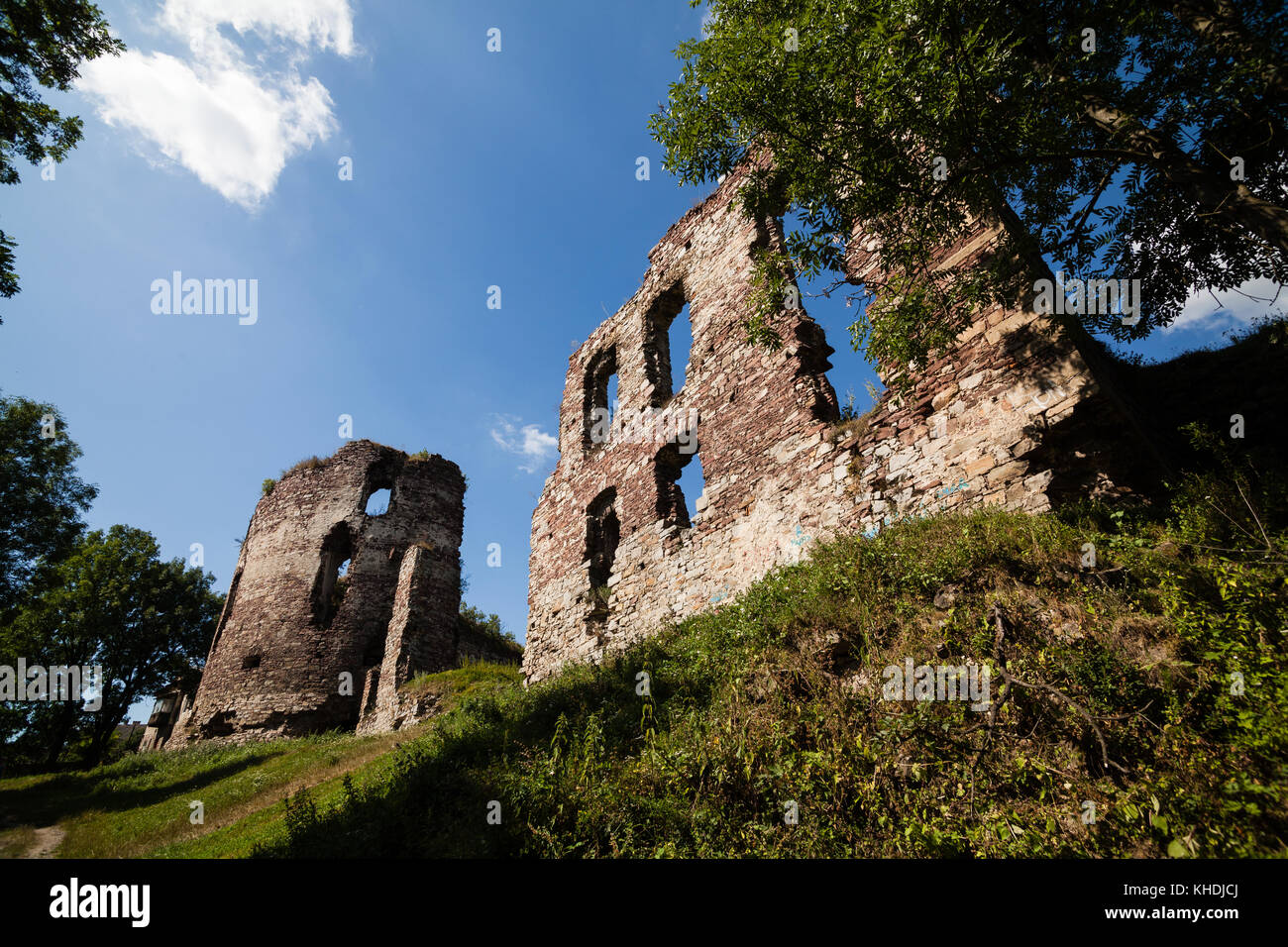 Buchach castle ruins, Ternopil region, Ukraine. Dating to 14th century ...