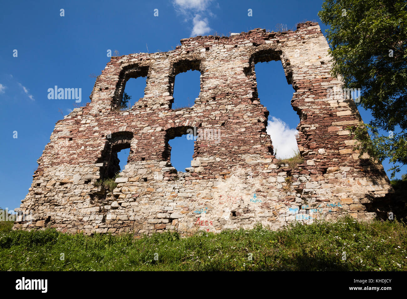 Buchach castle ruins, Ternopil region, Ukraine. Dating to 14th century ...