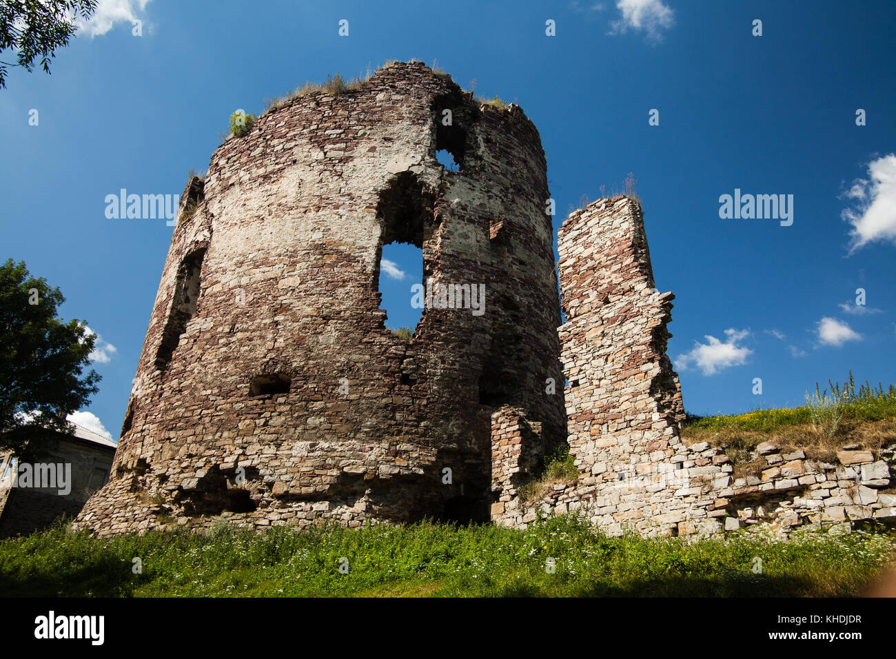 Buchach castle ruins, Ternopil region, Ukraine. Dating to 14th century ...